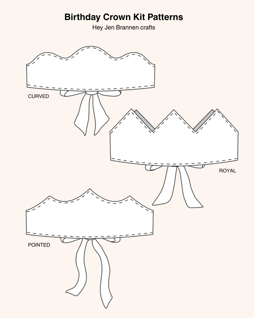 Birthday Crown Kit + 12 Theme Template Bundle – Hey Jen Brannen